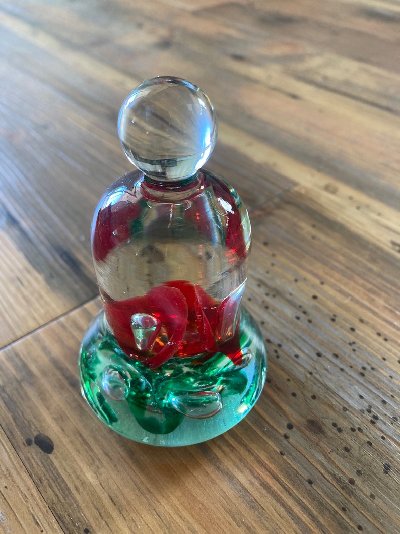 Hand Blown Bell Shaped Glass Paperweight by Joe St. Claire | Etsy