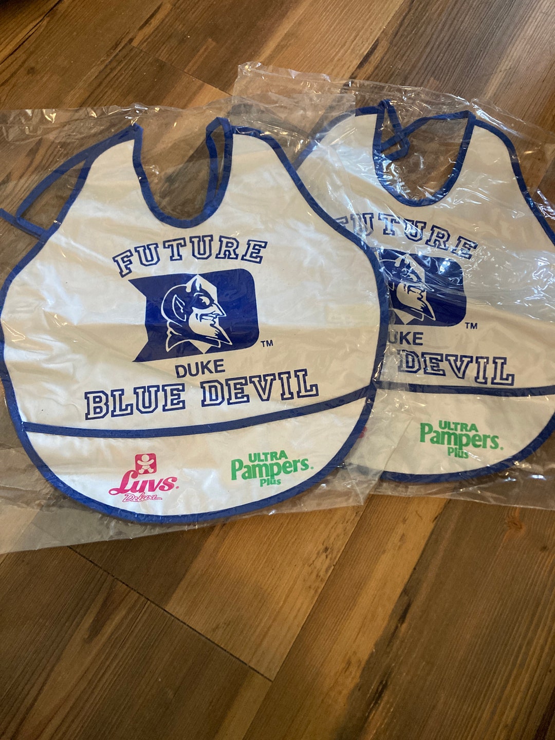Two 100% Vinyl Baby Blue Devil Bibs Procter and Gamble NOS - Etsy
