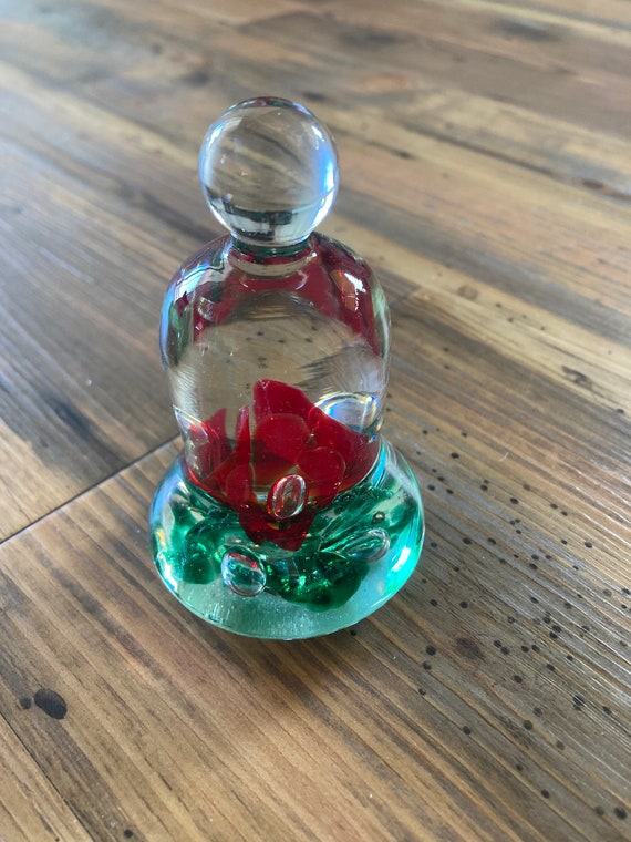 Hand Blown Bell Shaped Glass Paperweight by Joe St. Claire | Etsy