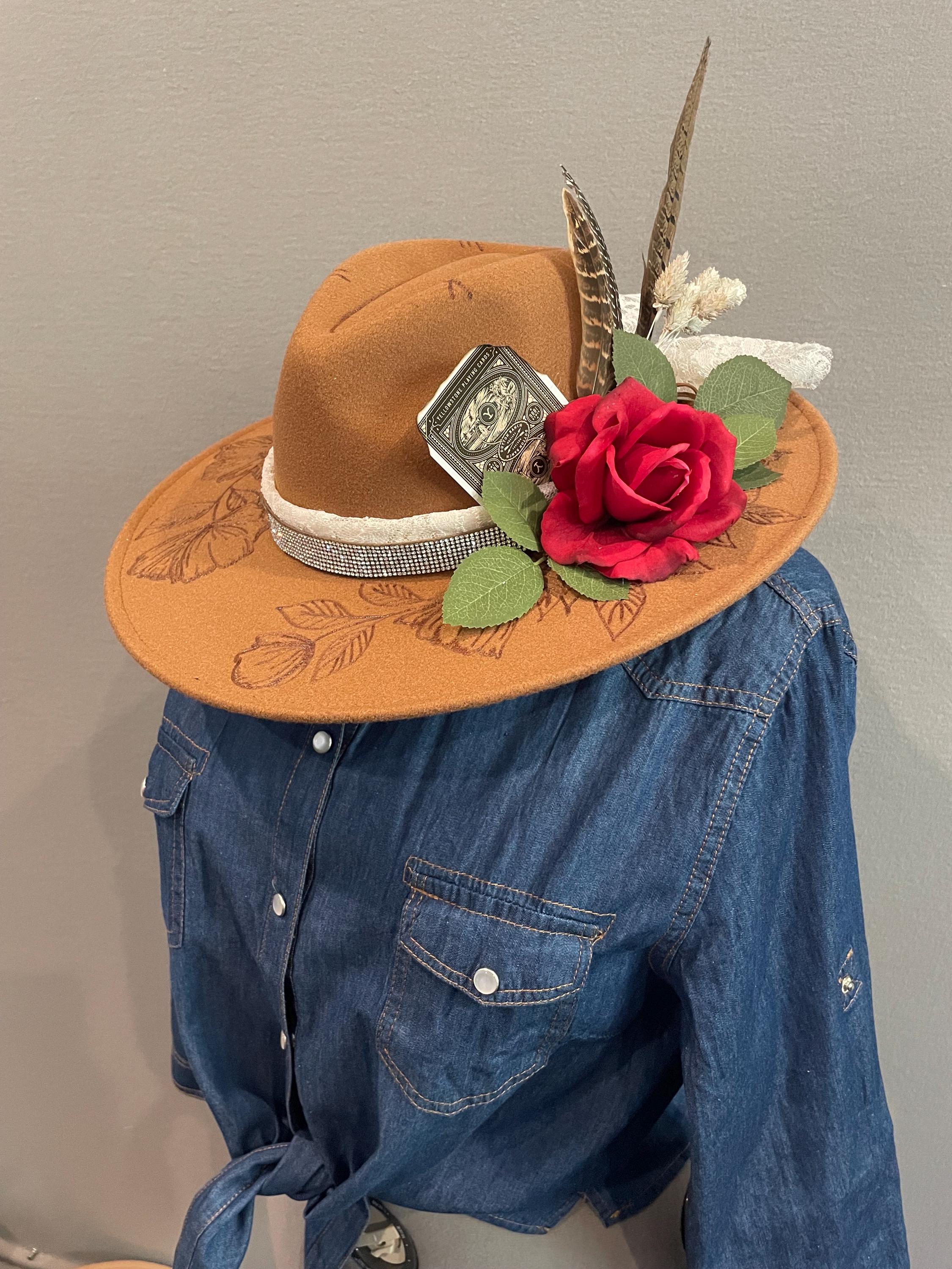 Hold My Halo, Beth Inspired Western Burned Hat. Rodeo, Girls Night Out ...
