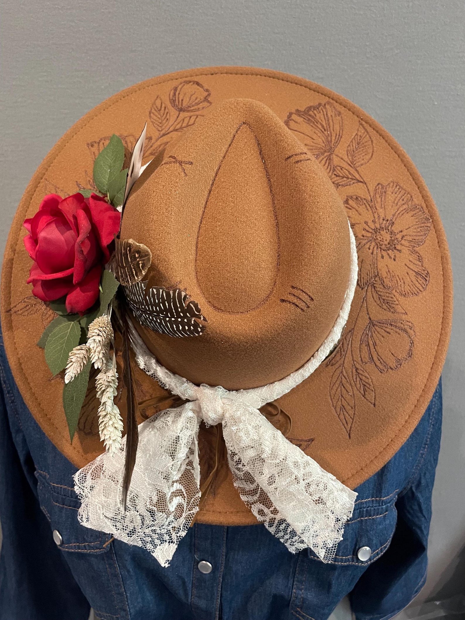 Hold My Halo, Beth Inspired Western Burned Hat. Rodeo, Girls Night Out ...