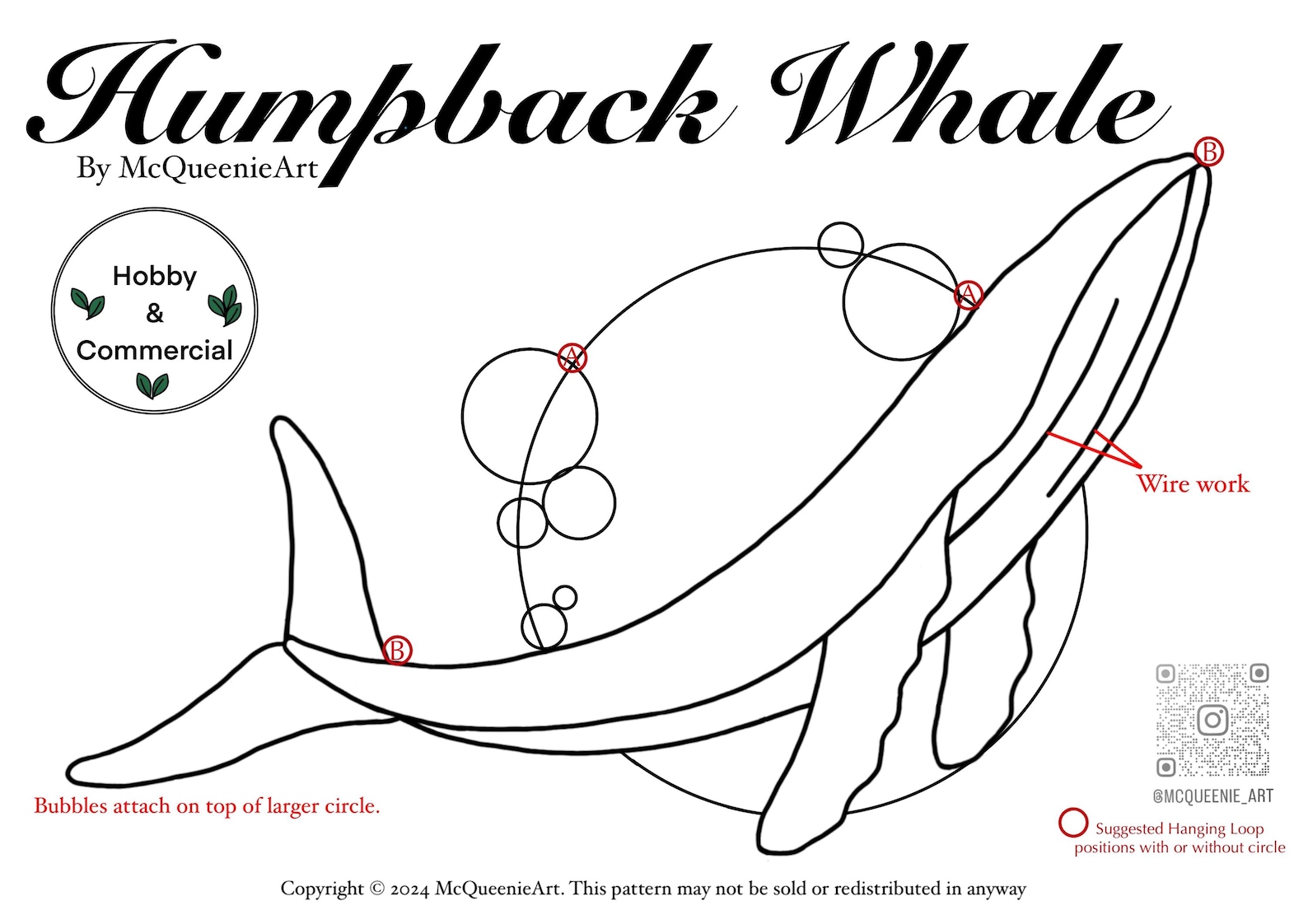 Stained Glass Humpback Whale Pattern, Digital Download, Whale Design ...