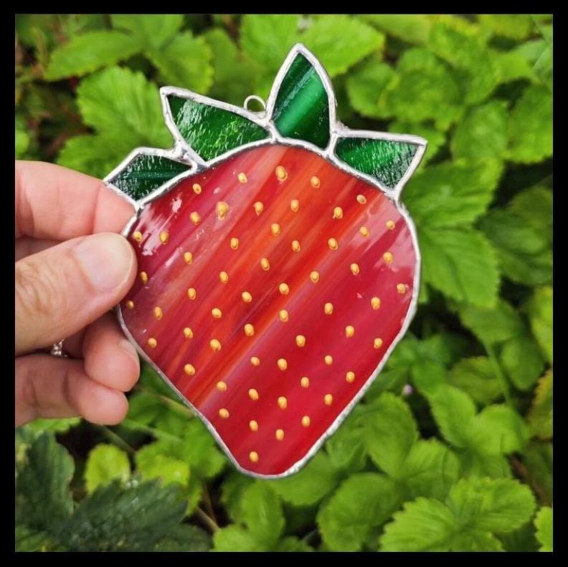 Stained Glass Strawberry Pattern, Digital Download, Strawberries Design ...