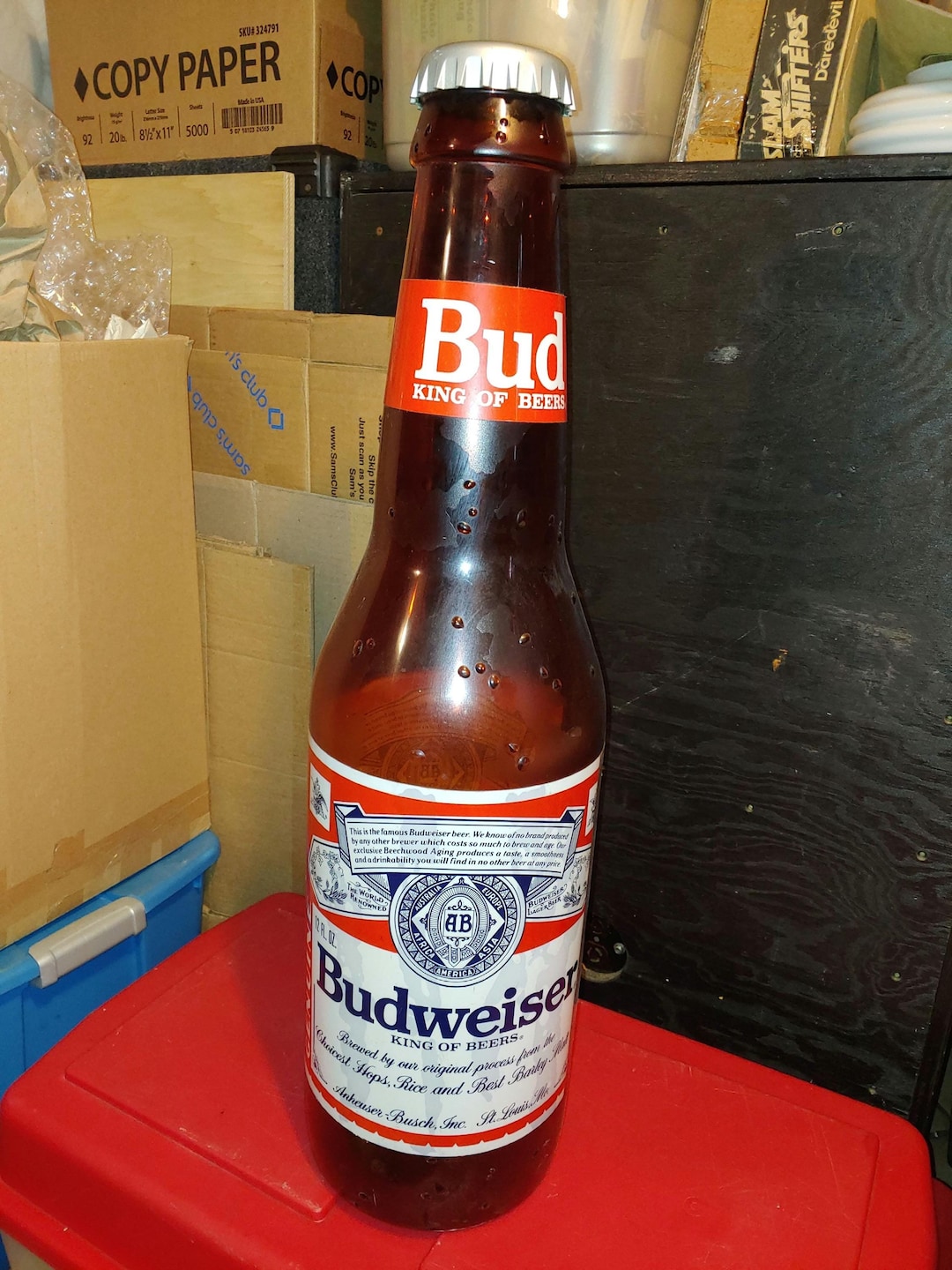 1970s Budweiser Bud Beer Plastic Bottle Restaurant Decor Display ...