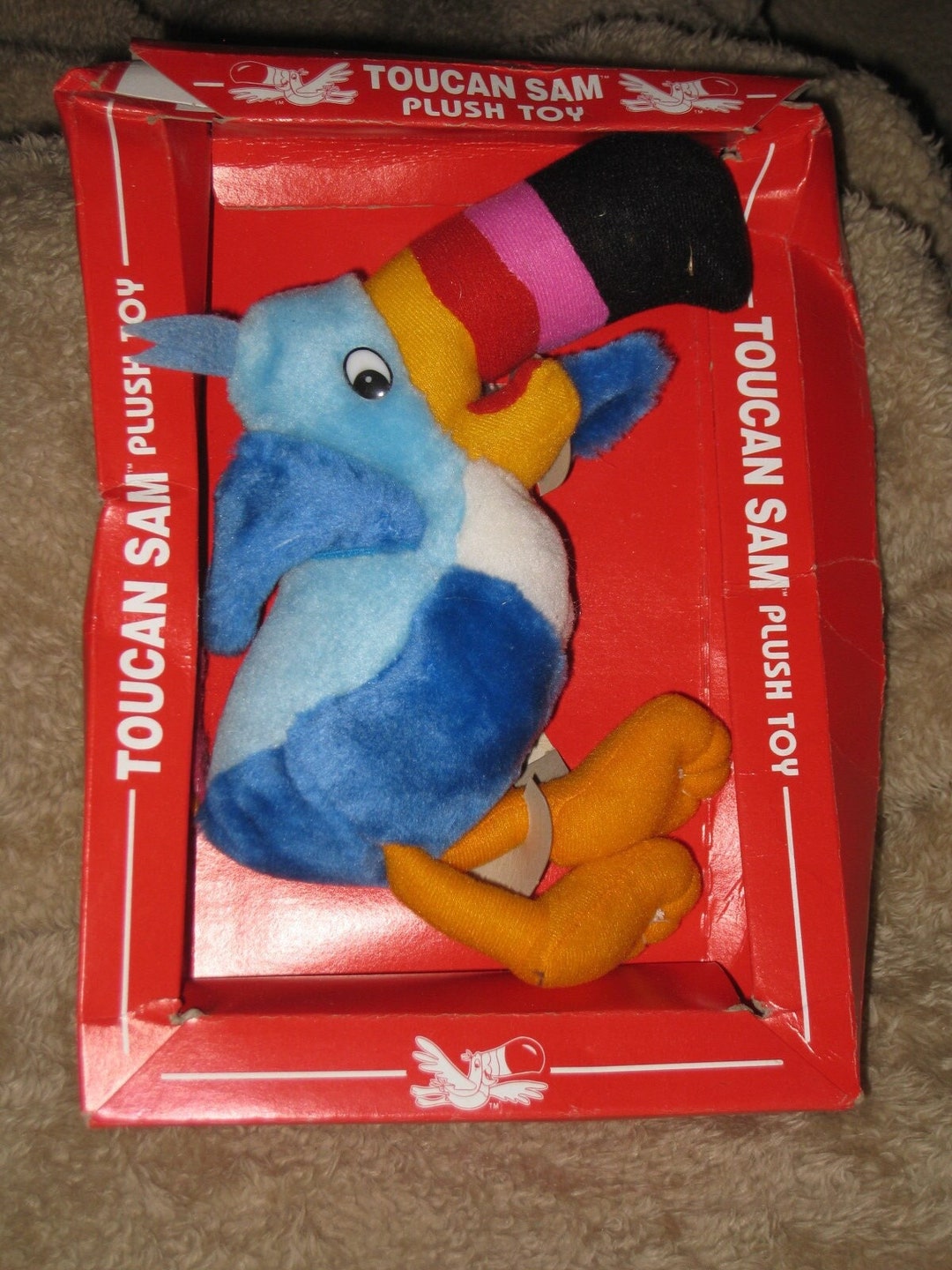 Vintage 1996 1997 Kellogg Fruit Loops Toucan Sam Colorful Plush Toy ...
