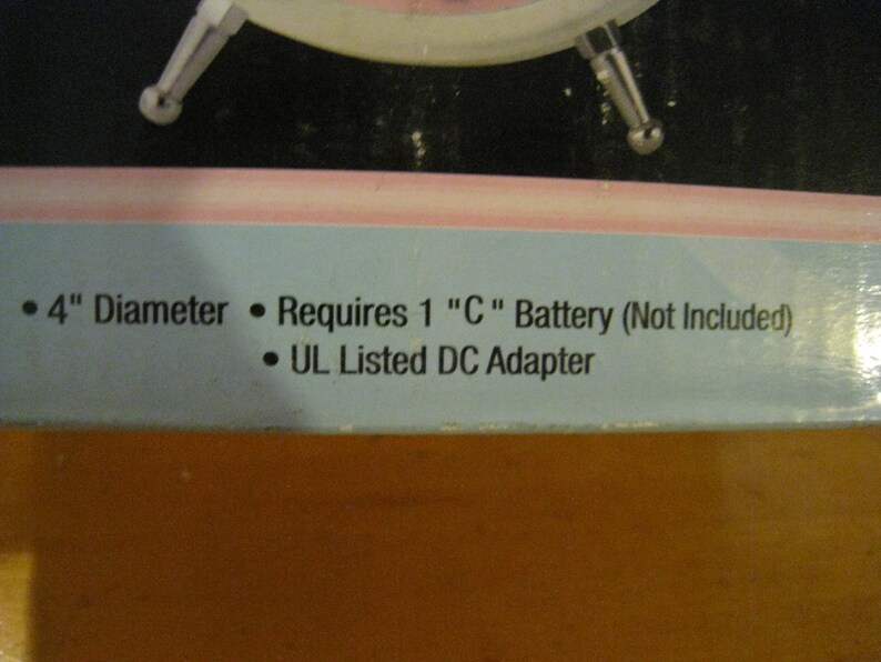 Vintage 2003 Ravinia Clock Co Neon Alam Clock Twin Bells Joe's Diner ...