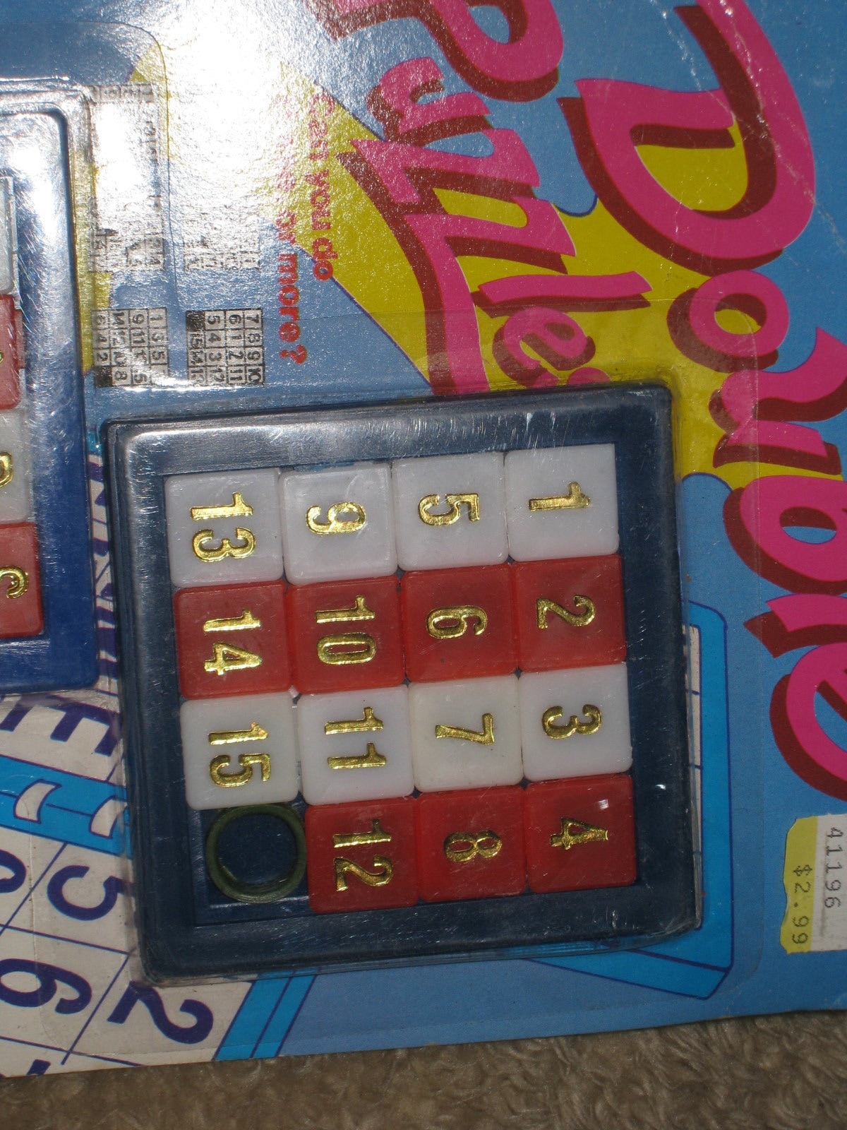 Vintage Plastic Double Puzzles Sliding Numbers & Sliding Words Learning ...