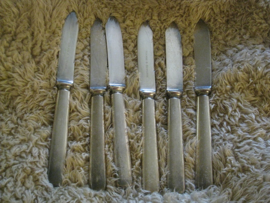Vintage Set-6 Holmes & Edwards Flatware Dinnerware Knives Silver Plated ...
