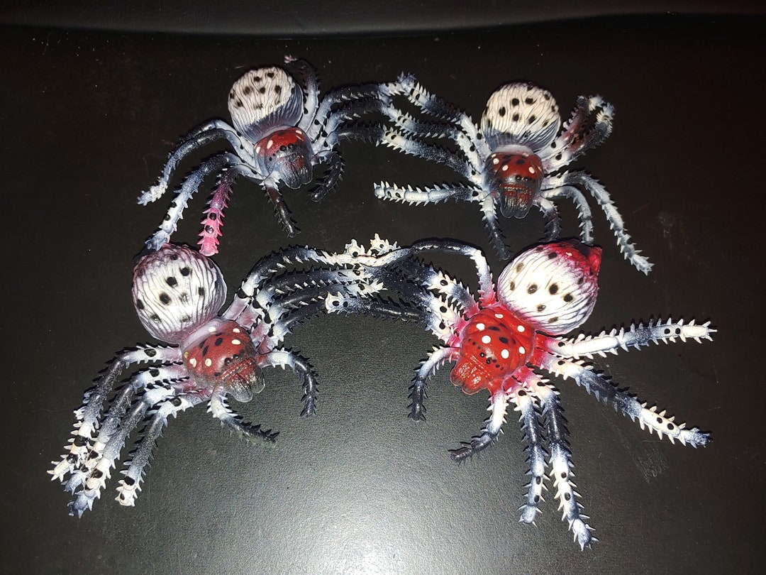 Vintage 1980-1990'S K & M Int'l 4-rubber Spiders Toys Tarantulas ...