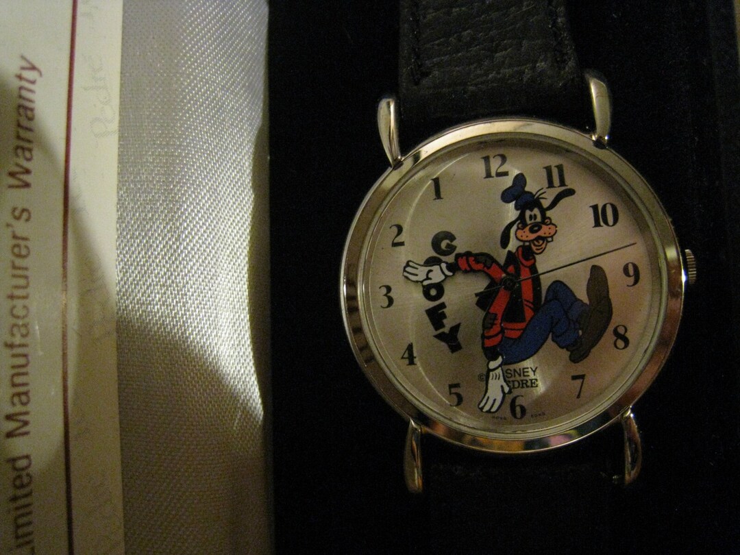Vintage 1990's Disney's Goofy Dog Reverse Backwards Watch Runs ...