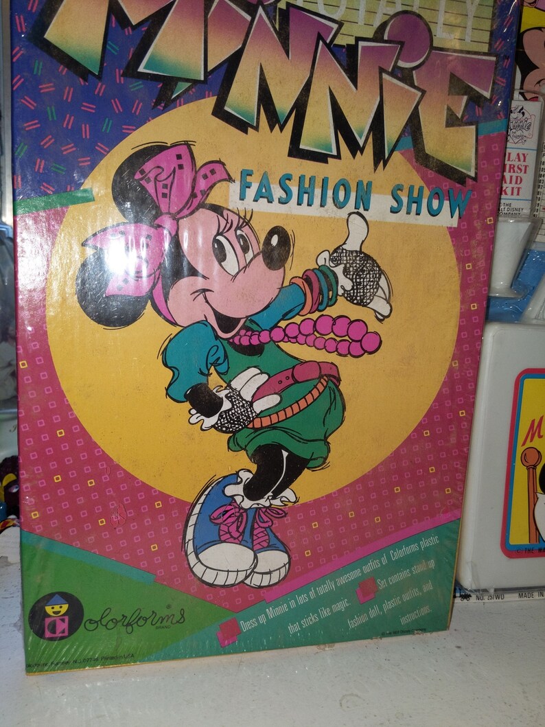 Vintage 3-1980 1970's Disney Mickey Minnie Mouse Dress up Colorforms ...