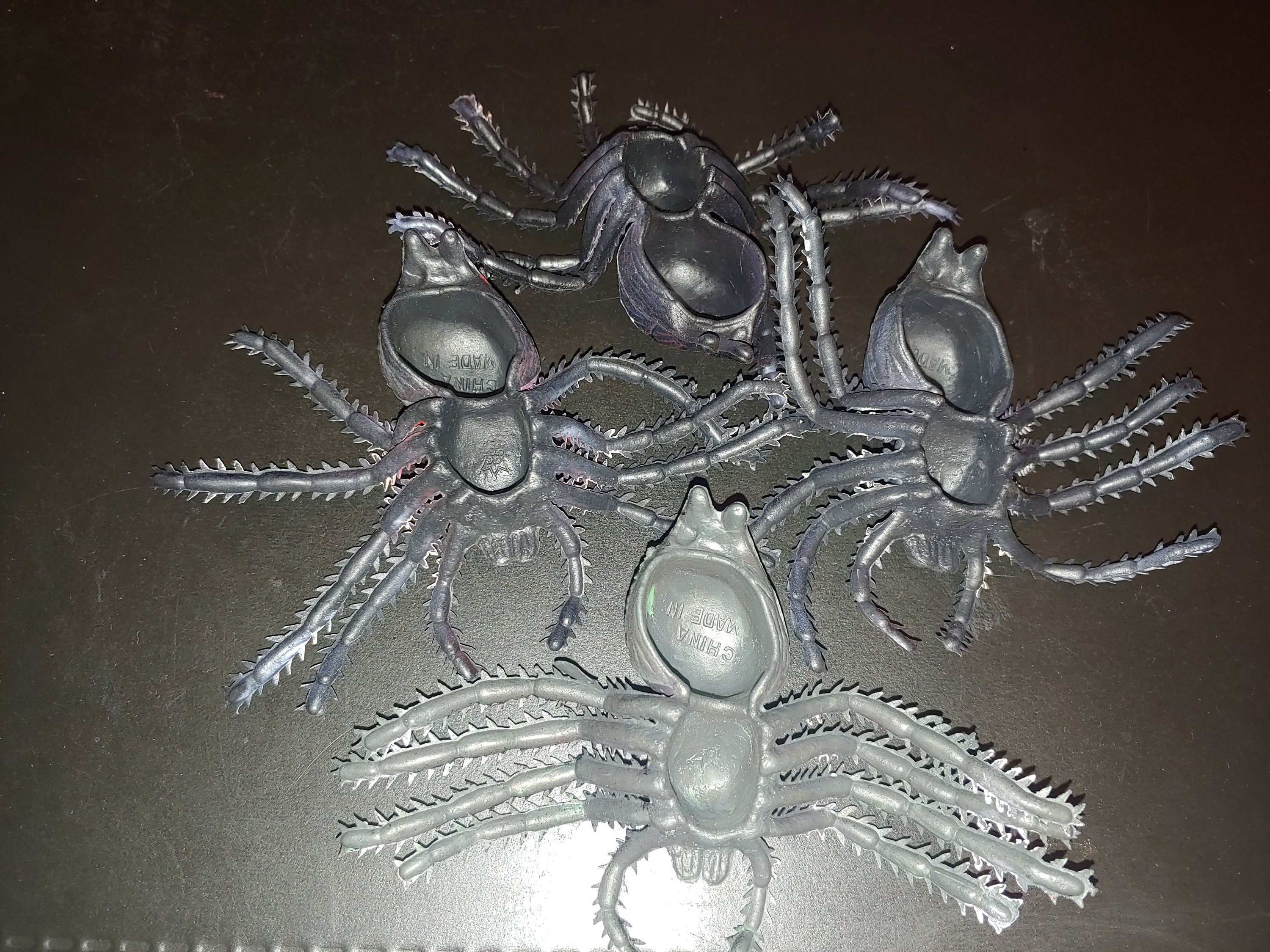 Vintage 1980-1990'S K & M Int'l 4-rubber Spiders Toys Tarantulas ...