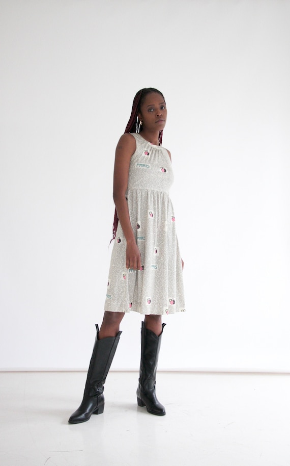 Vintage french print dress - Gem