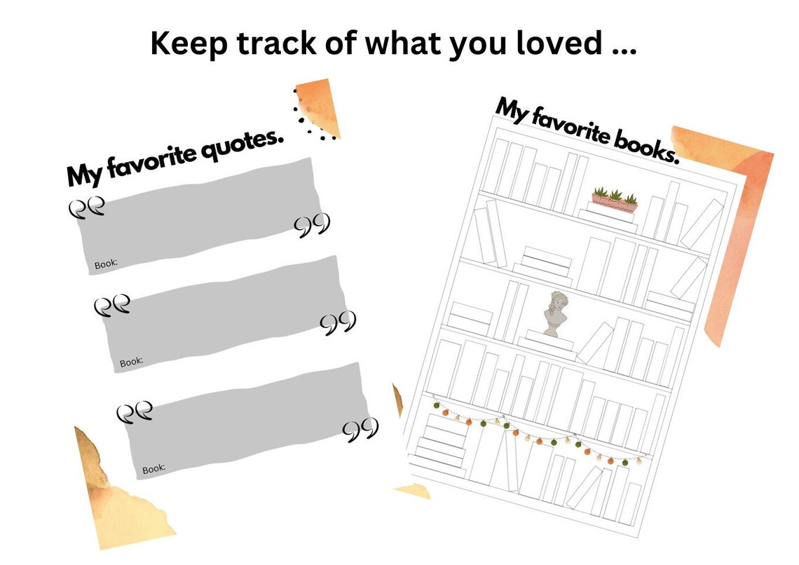 Printable Reading Tracker both US Letter and A5 - Etsy