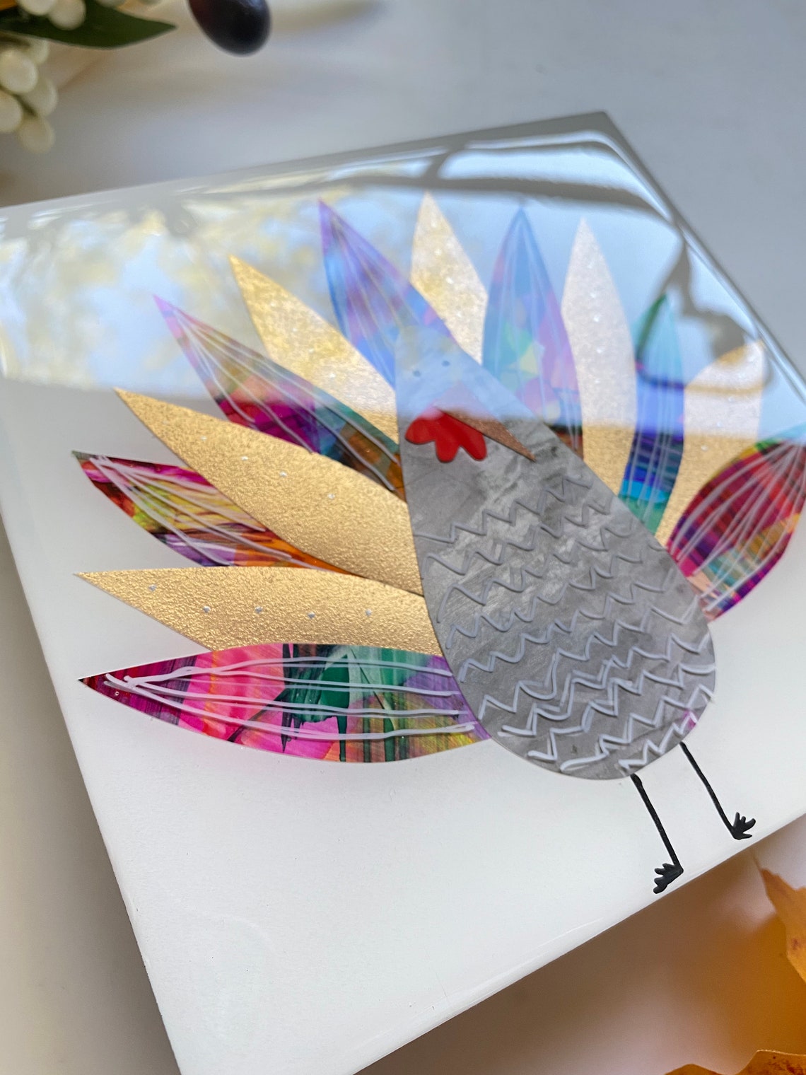 Thanksgiving turkey Collage / fall decor / fall art / | Etsy