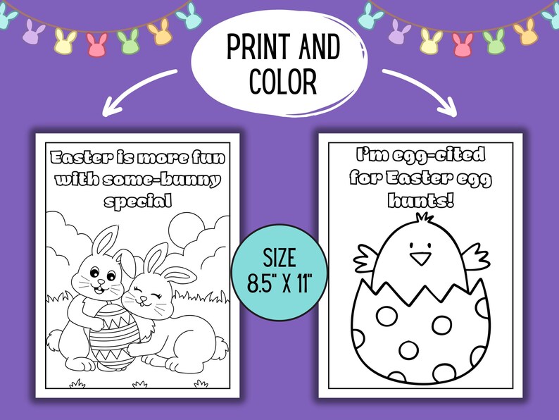 Printable Easter Coloring Pages - Instant Digital PDF Download - 20 ...