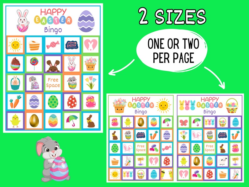 Printable Easter Game Bingo Cards, 30 Unique Boards, Instant Digital ...