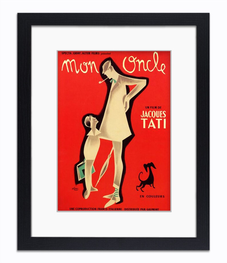 Mon Oncle Jacques Tati Mounted & Framed Vintage Print - Etsy