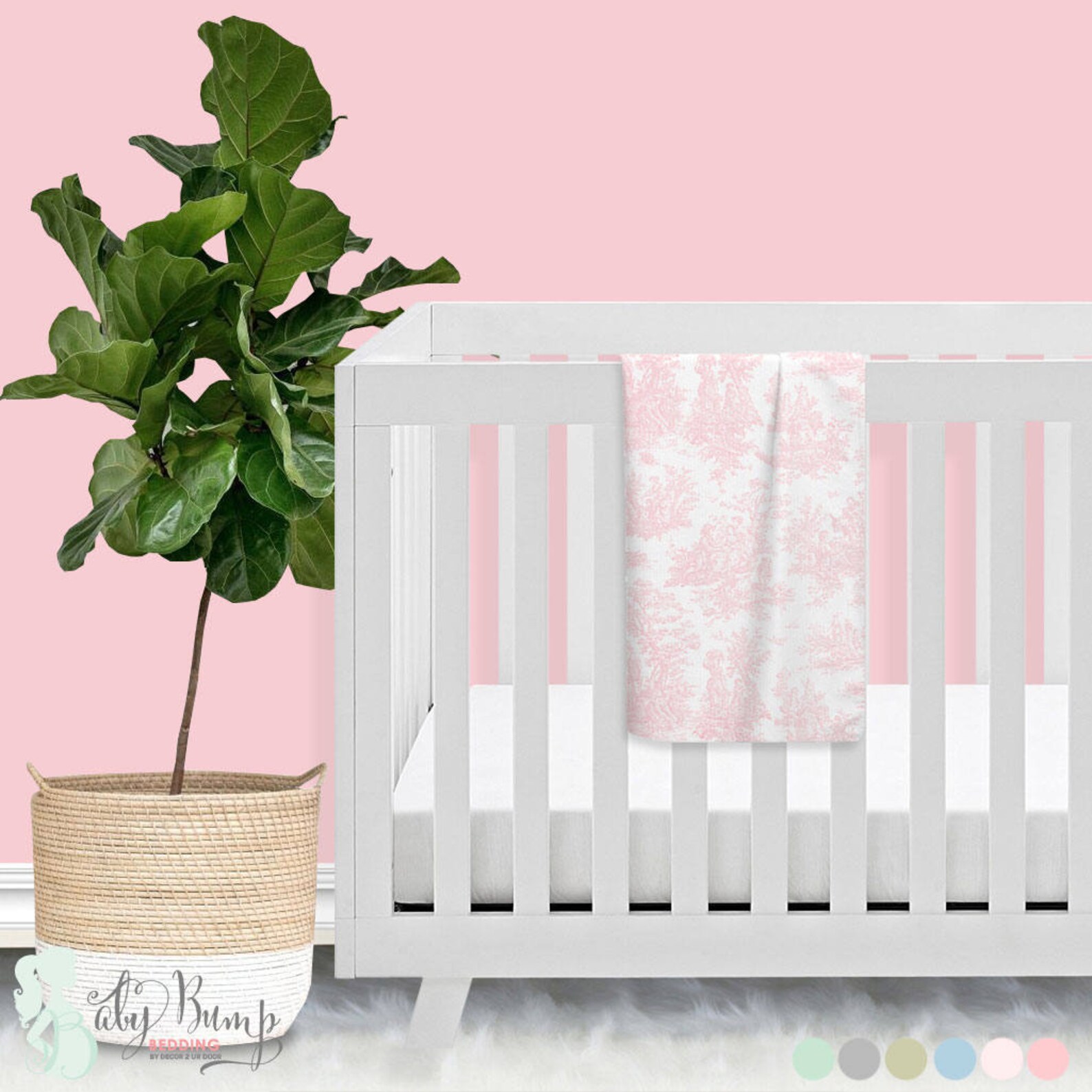 Shabby Chic Pink Toilesherpa Baby Blanket Toile Baby Girl - Etsy