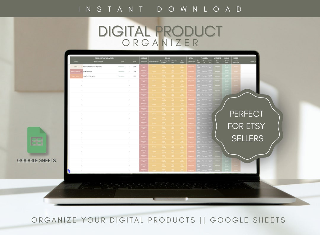 Digital Product Organizer for Etsy Sellers || Link Organizer ...