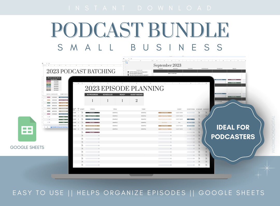 Podcast Bundle | Podcast Batching, Podcast Planning, Small Business ...