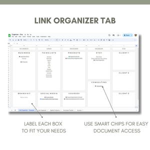 Link Organizer Template Etsy Digital Product Organizer, Course Manager ...
