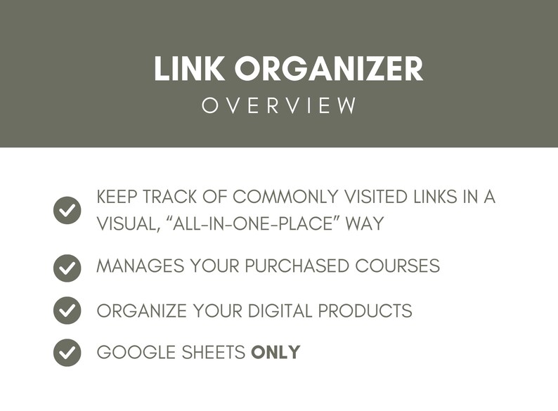 Link Organizer Template || Etsy Digital Product Organizer, Course ...