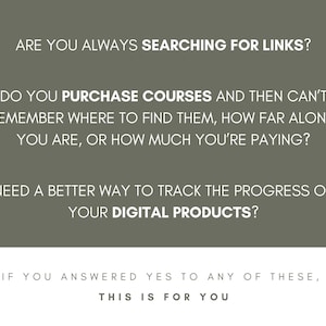 Link Organizer Template || Etsy Digital Product Organizer, Course ...