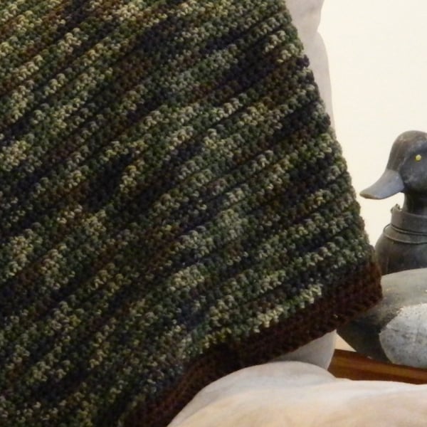 Camo Crochet Baby Blanket - Etsy