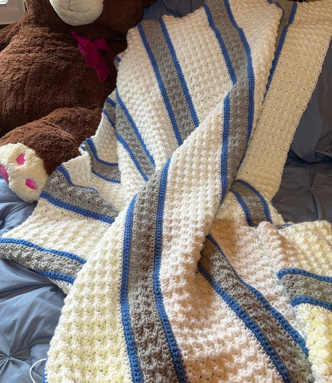 Blanket Stitch Crochet Afghan - Bedding - Crochet Afghan - Crochet ...
