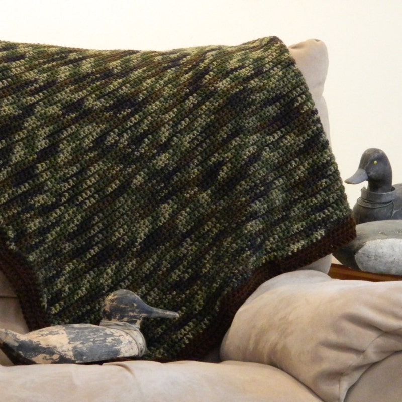 Camo Afghan - Etsy