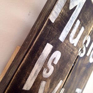 Handmade Wood Sign Inspirational music - Etsy
