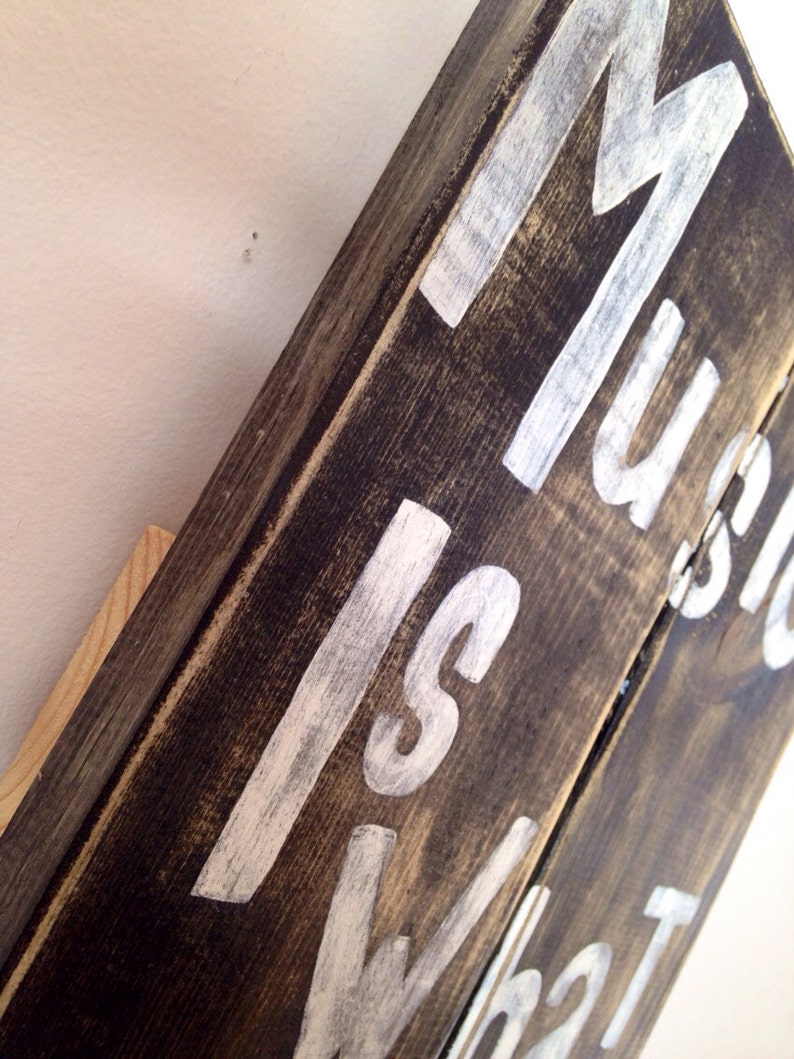 Handmade Wood Sign Inspirational music - Etsy