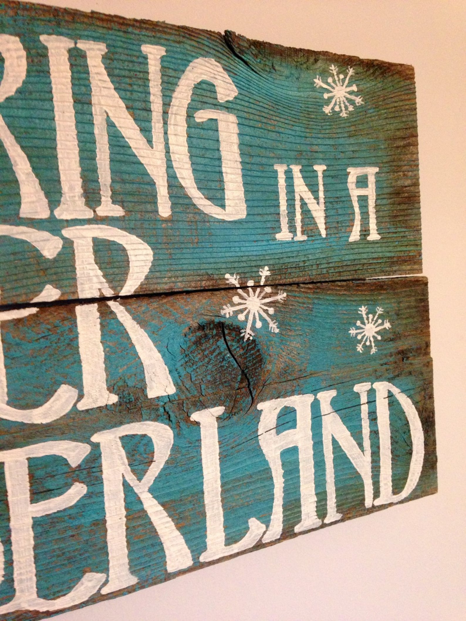 Winter Rustic Holiday Wood Sign walking in Winter Wonderland - Etsy