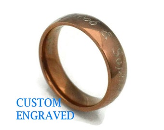 Bronze Wedding Ring - Etsy