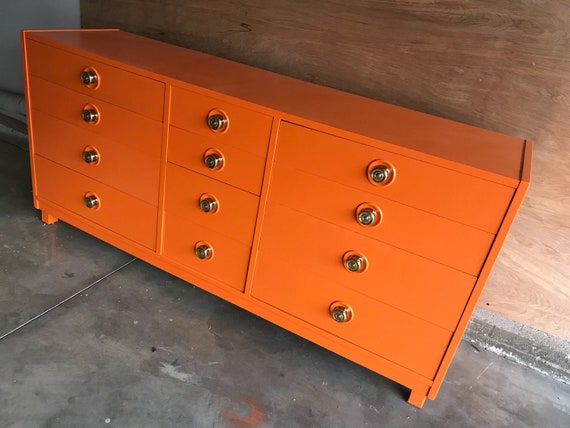 Orange credenza store