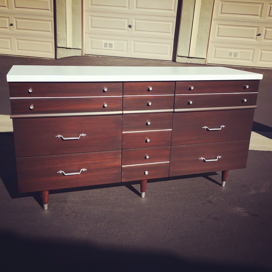 Custom Colors AVAILABLE - Mid Century Modern Dresser, Nursery Changing ...