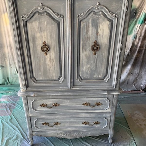 Shabby Chic Armoire - Etsy