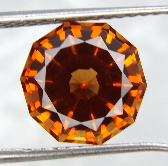 Excellent Orange Sapphire Decagon cut 10x10mm. Loose Gemstones | Etsy