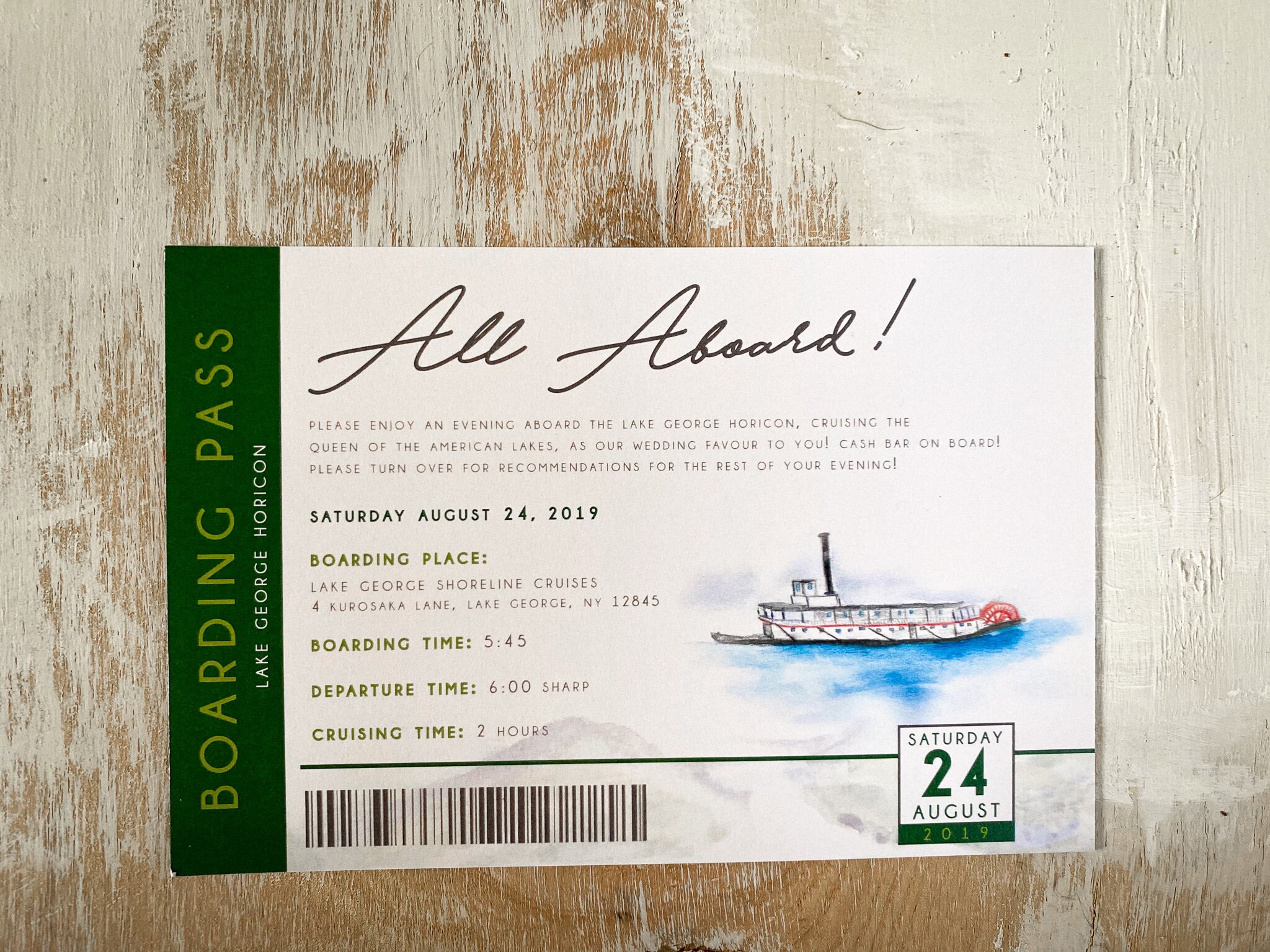 All Aboard Boat Ride Invitation. Custom Watercolor. Lake | Etsy