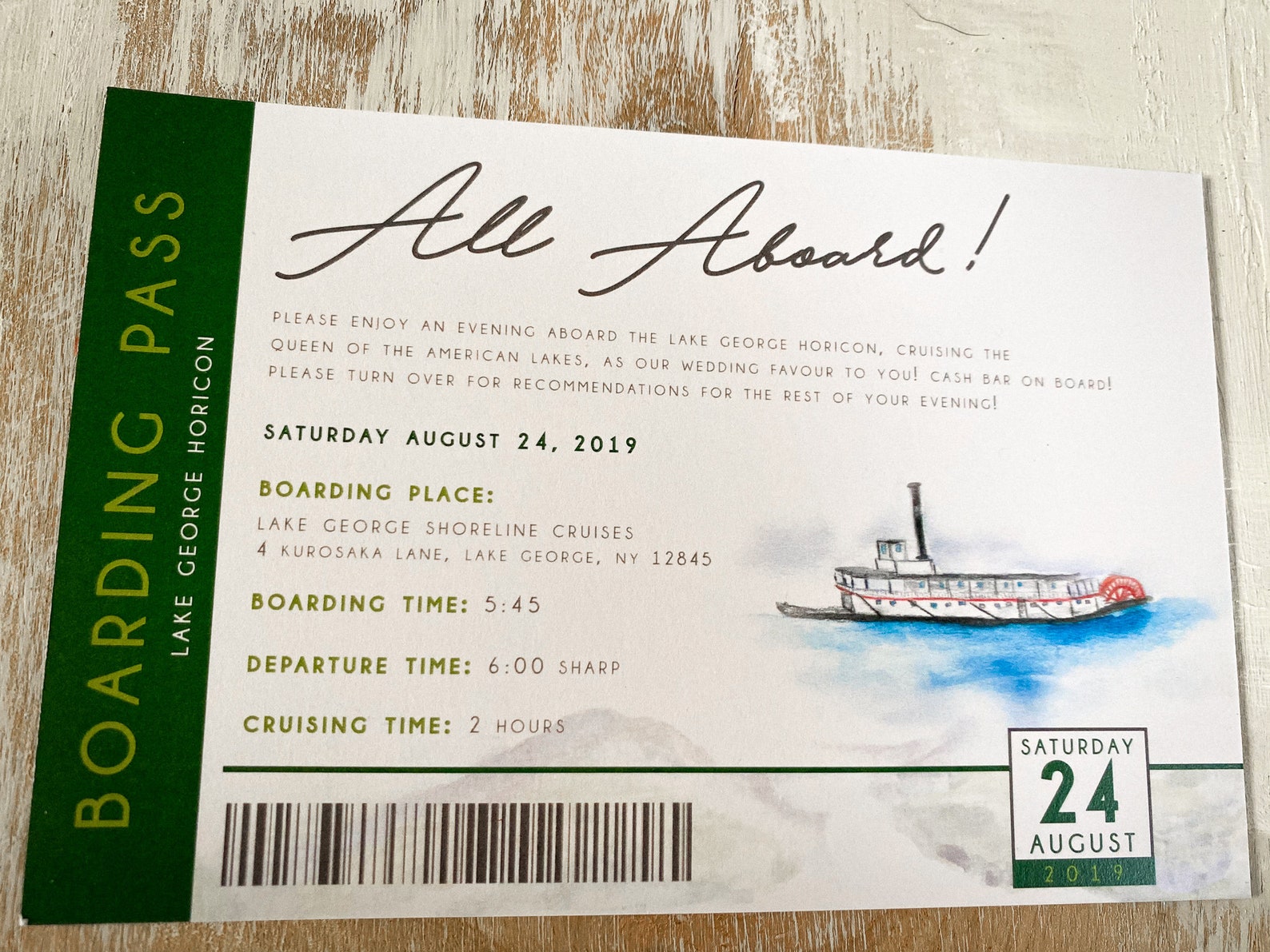 All Aboard Boat Ride Invitation. Custom Watercolor. Lake - Etsy