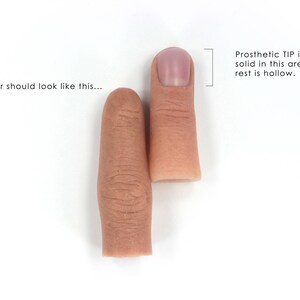 Two-tone Male Fingertip Extension in Soft Silicone, Partially Hollow ...