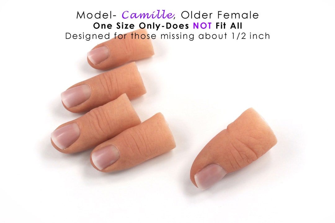 Female CAMILLE Model-two-tone SHORT Length Fingertip Extension in Soft ...