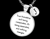 Initial Necklace Best Friend Necklace Best Friend Gift True - Etsy