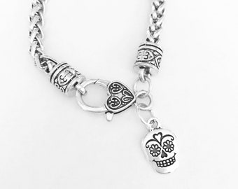 Sugar Skull Bracelet | Etsy