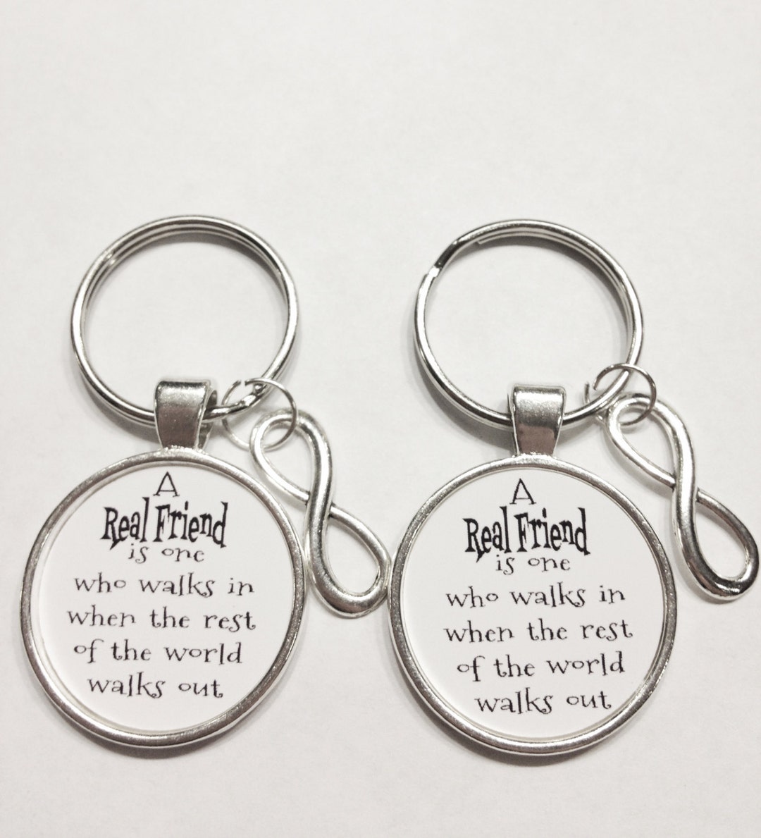 Best Friend Gift, Infinity A Real Friend Walks in When Everyone Else ...