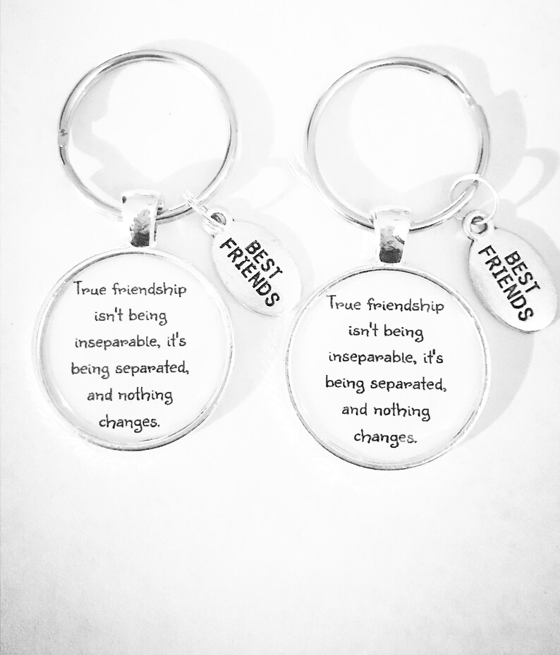 Best Friend Gift, Best Friend Keychain Set, True Friendship Keychain ...
