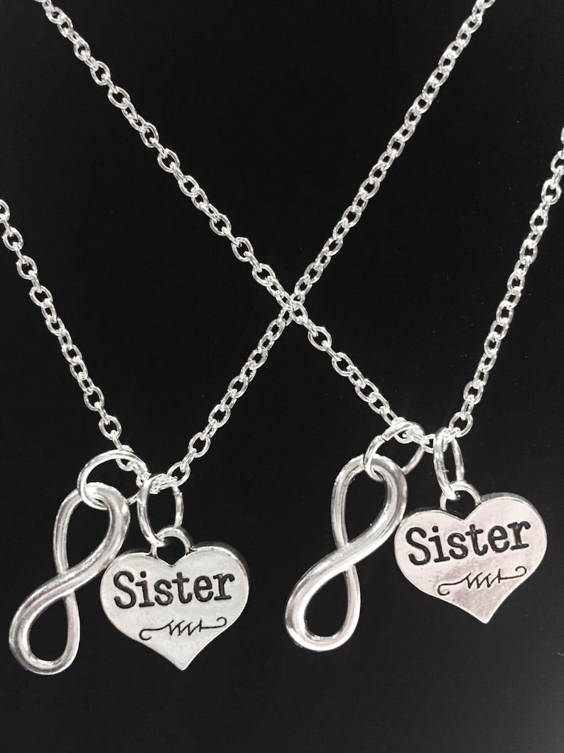 Sister Necklace Set, Sister Gift, Sister Jewelry, 2 Necklaces Infinity ...