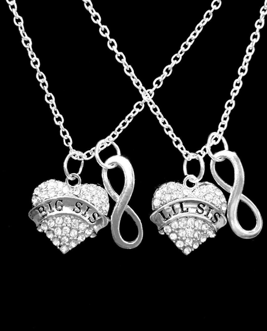 Sister Gift, Sister Necklace Set, Big Sis Lil Sis Necklace Set, Sisters ...