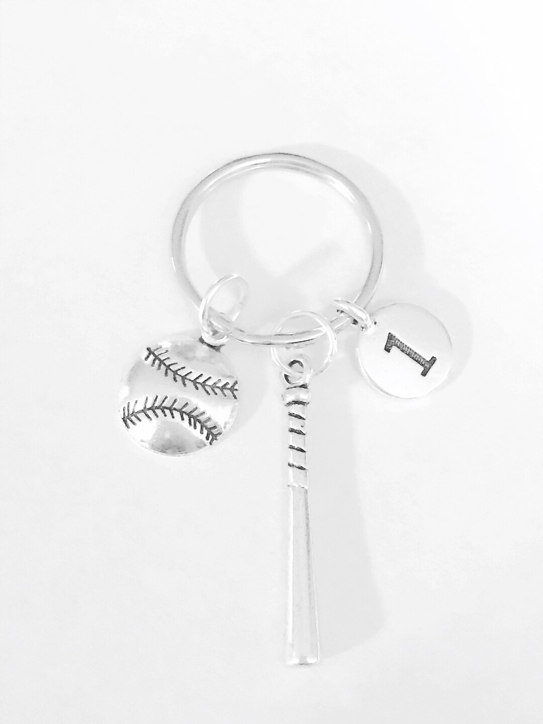 Baseball Bat Keychain, Softball Keychain, Sports Number Keychain ...